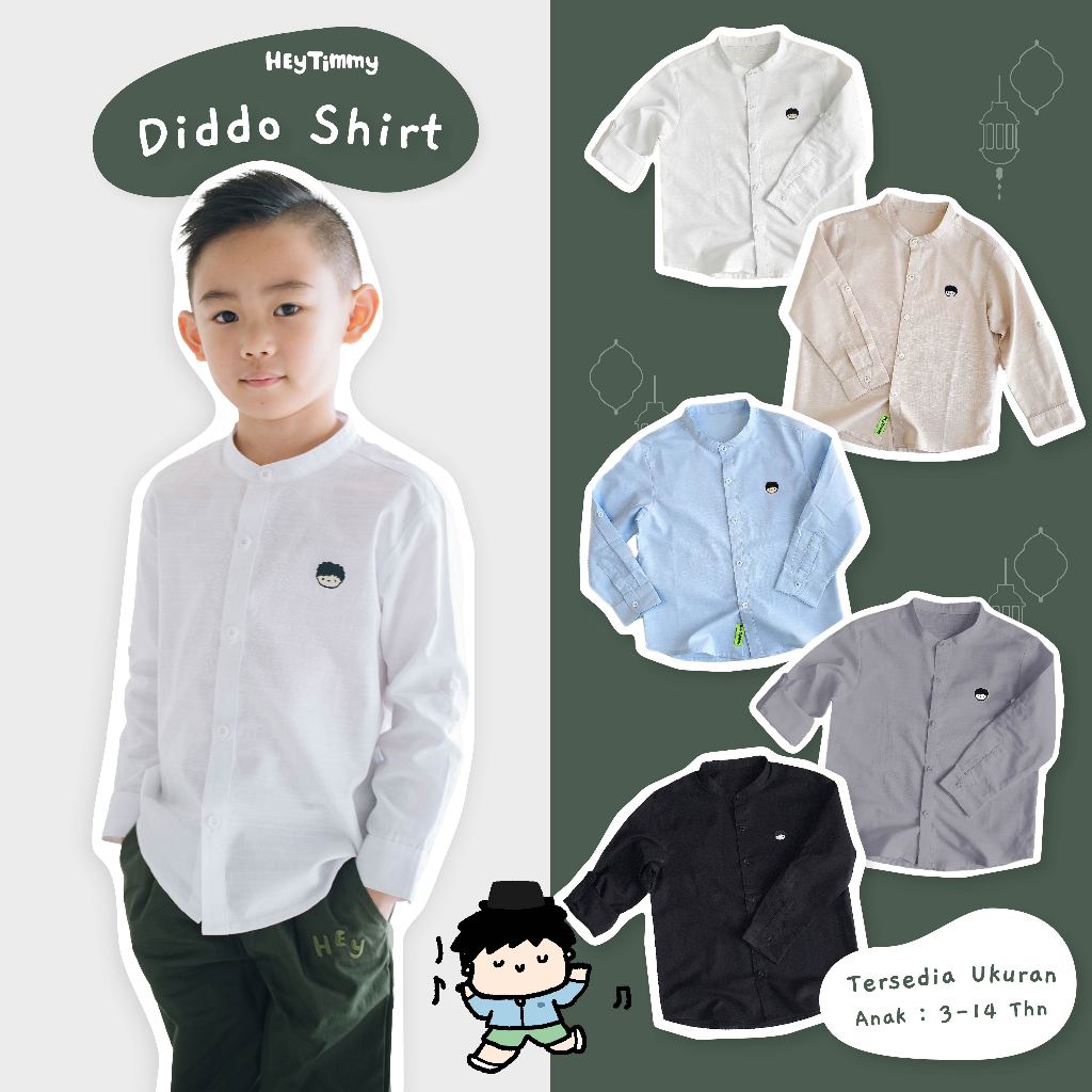 Jual HEYTIMMY - DIDDO Shirt / Kemeja Anak Laki Laki Lengan Panjang ...