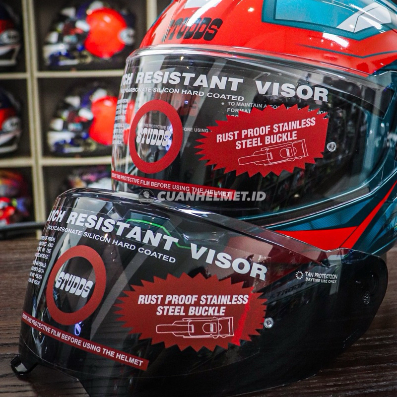 Jual Helm Modular Studds Trooper D2 Blue N2 Red Helm Modular Flip Up ...