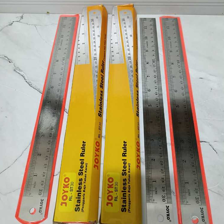 Jual Penggaris Besi 30cm Joyko / Penggaris Stainless | Shopee Indonesia