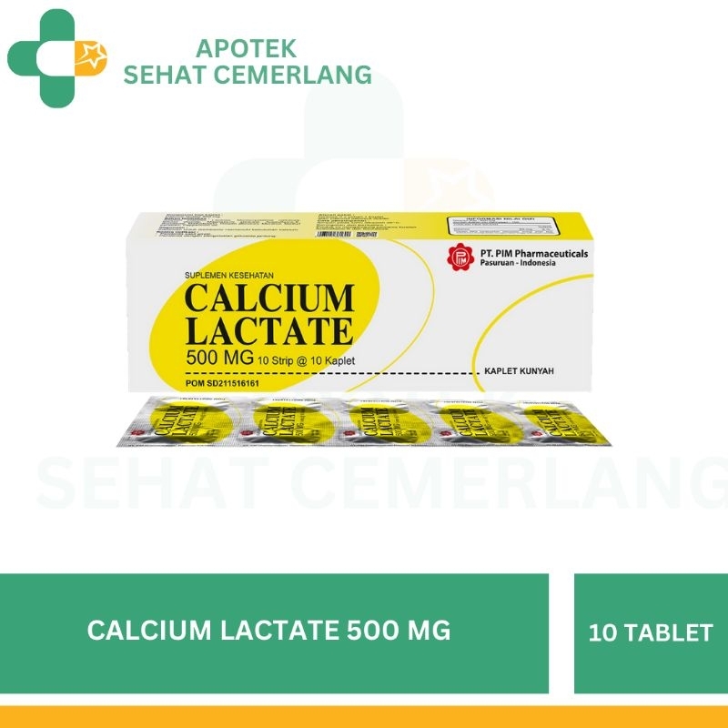 Jual Calcium Lactate / Suplemen Kalsium Untuk Anak, Ibu Hamil & Lansia ...
