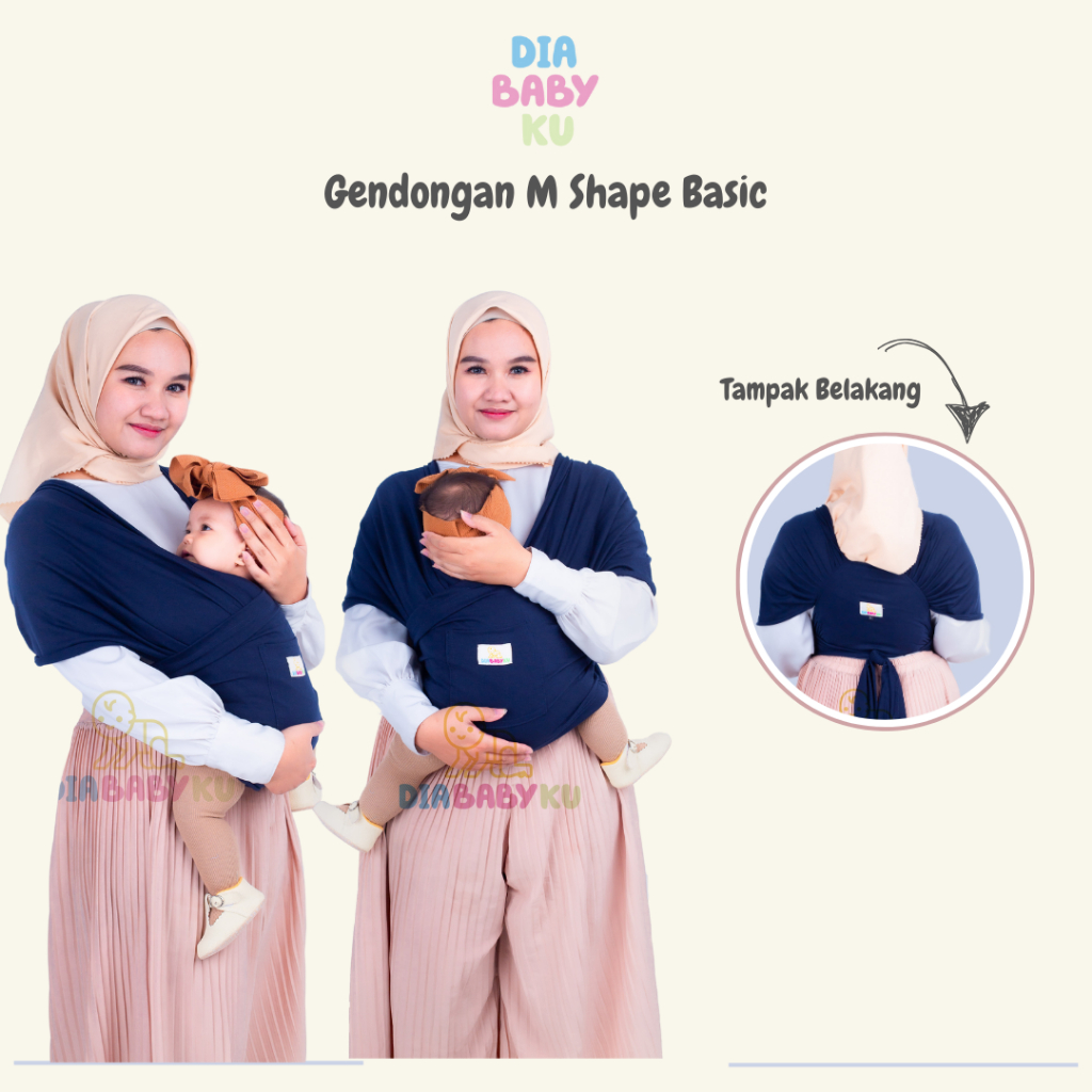 Jual Gendongan Bayi Depan Gendongan simple nyaman M Shape Baby Wrap ...