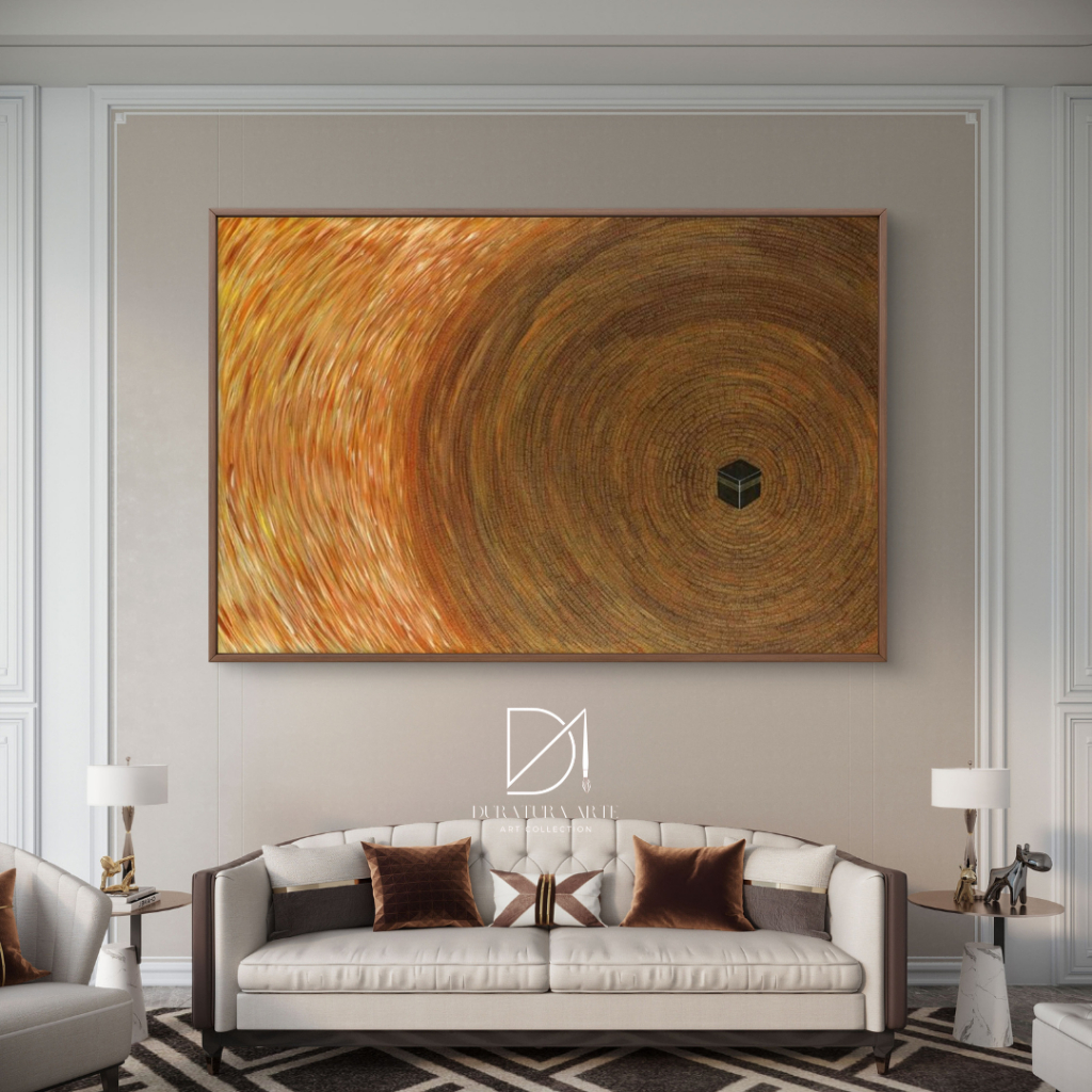 Jual Lukisan Ka'bah Minimalis Modern Gold - Lukisan Landscape Plus ...