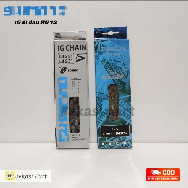 Jual Rantai sepeda 7 8 9 speed ig51 Rantai sepeda 9 Speed hg 73chain ...