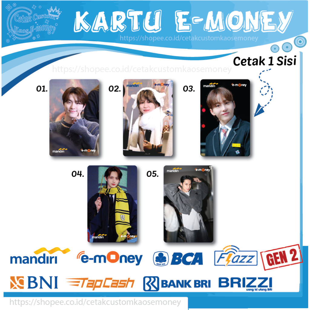 Jual KARTU E MONEY E TOLL KPOP KOREA MEMBER SEVENTEEN MEMBER EMONEY ...