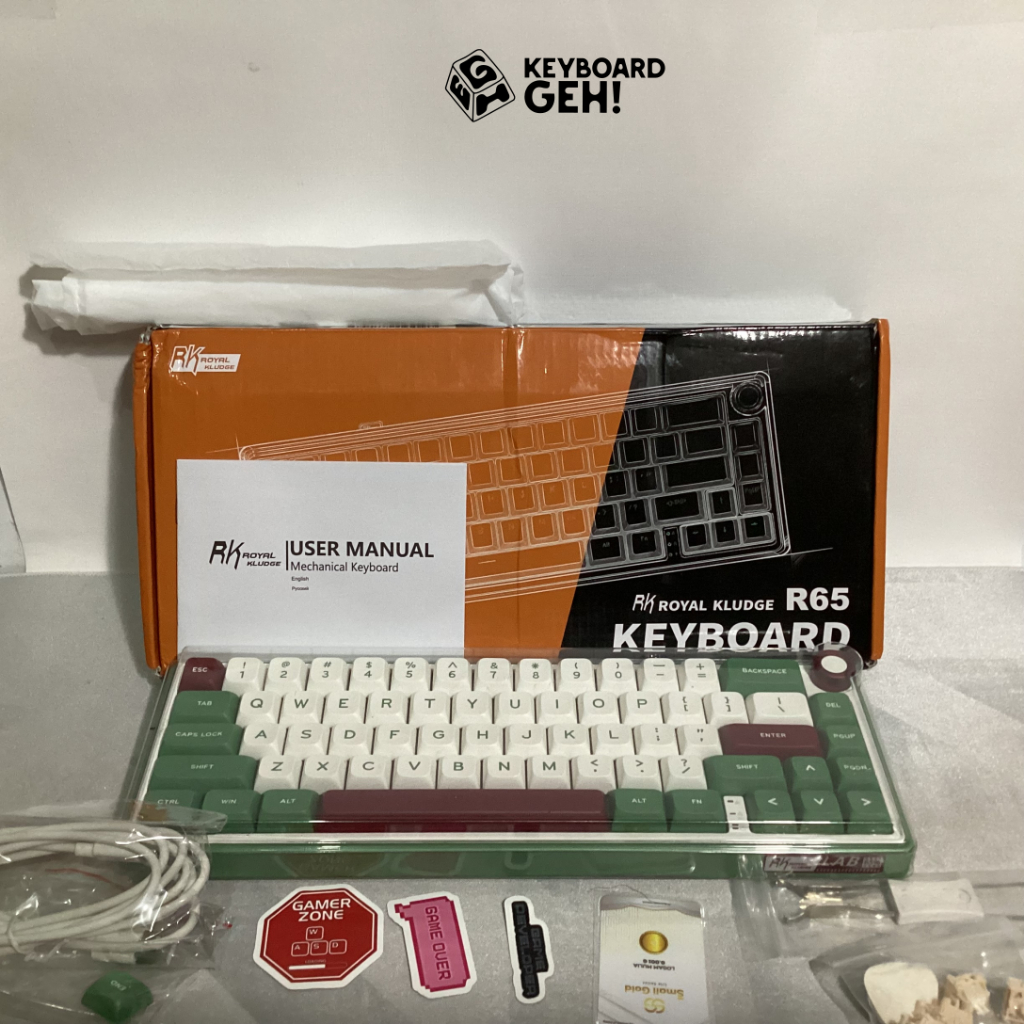 Jual Royal Kludge R65 - RGB Wired - Green Variant - Mechanical Keyboard | Shopee Indonesia
