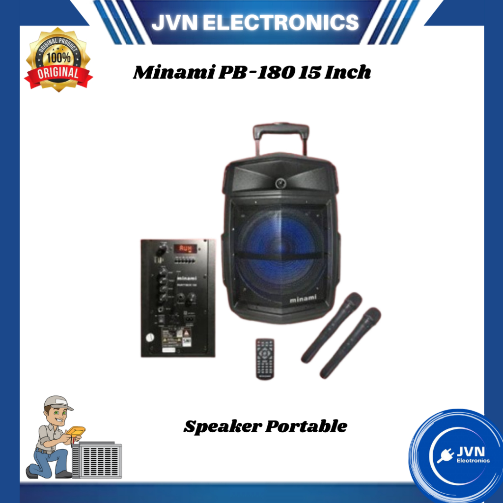 Jual Speaker Portable Minami PB-180 15 Inch | Shopee Indonesia