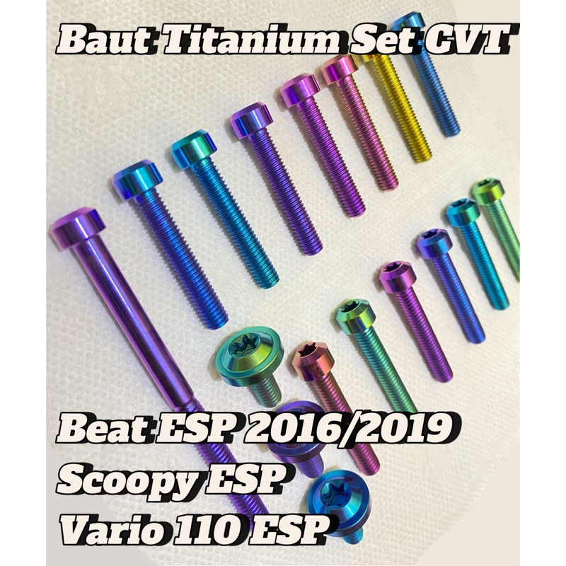Jual Baut Titanium Blok CVT Baut CVT Titanium Beat ESP,All New Beat ...