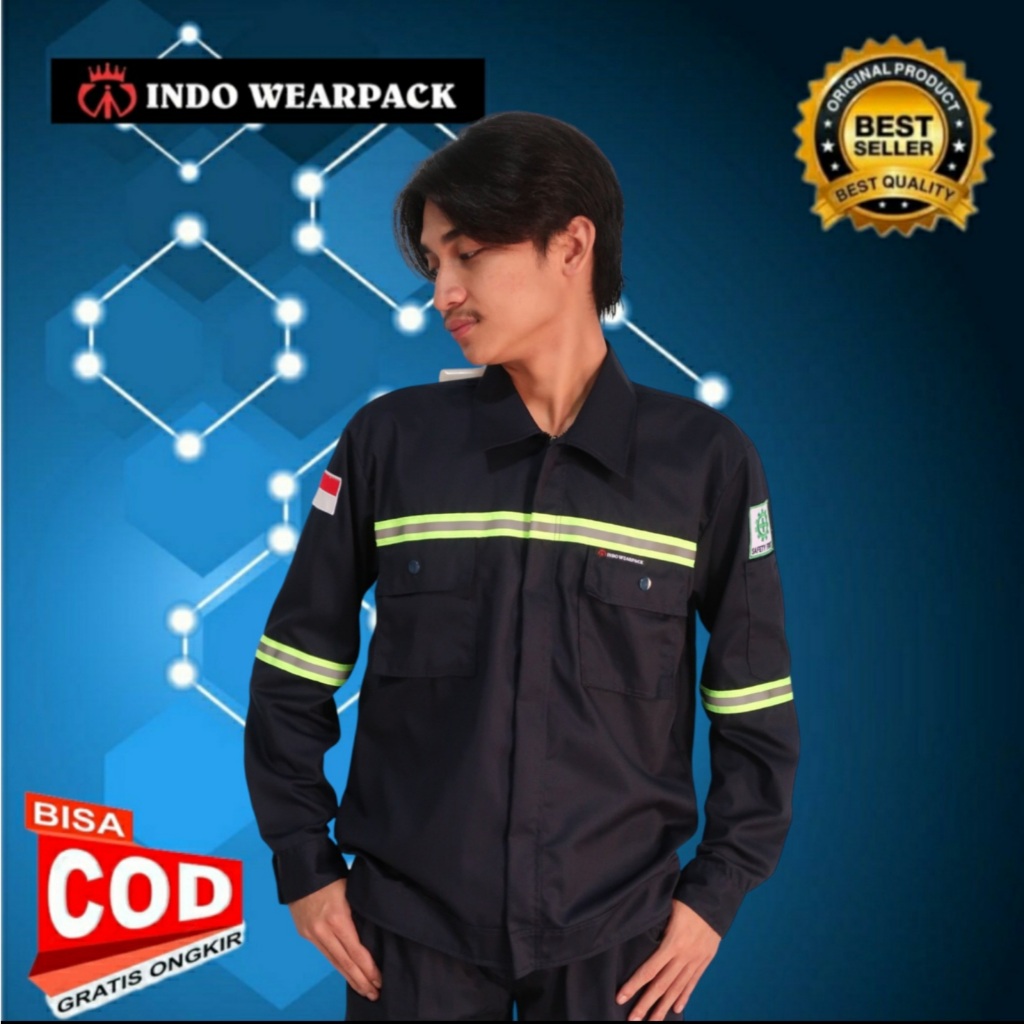 Jual WEARPACK SAFETY/BAJU KERJA RESLETING REFLECTOR 2,5CM | Shopee ...