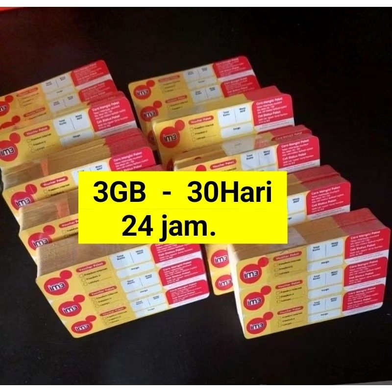 Jual Voucher indosat m3 3gb 30hari jatim | Shopee Indonesia