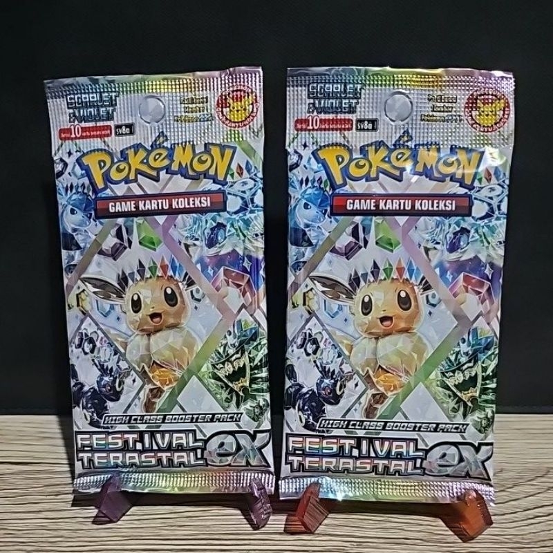 Jual eevee festival terastal ex pokemon tcg kartu original indonesia booster pack box case ...