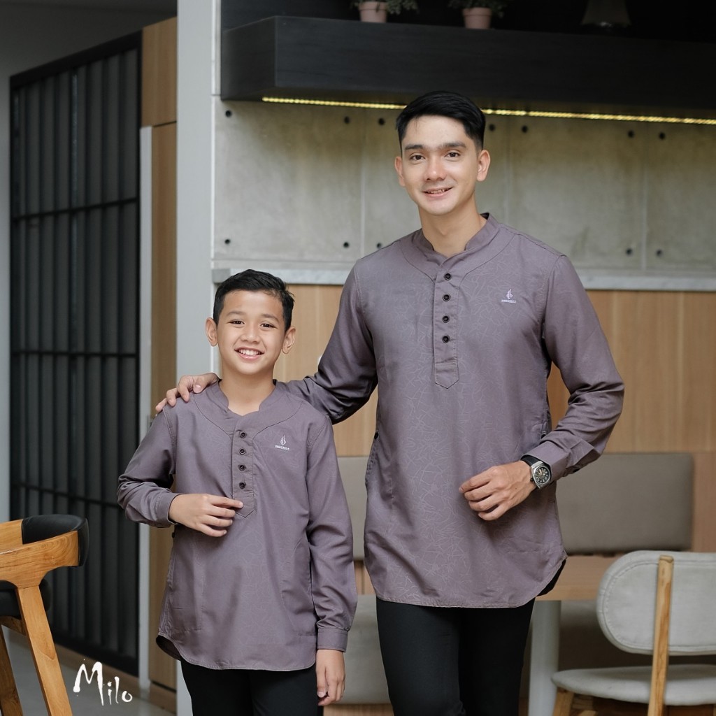 Jual Koko Kurta Embos 3D Couple Bapak&Anak / Baju Koko Pria Lengan Panjang | Shopee Indonesia