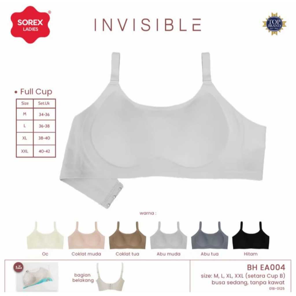 Jual Bra SOREX EA004 invisible cup B to C no kawat Full cup bra daily ...