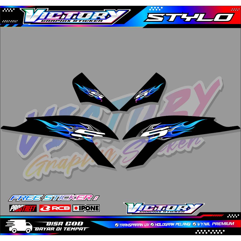 Jual STRIPING VARIASI HONDA STYLO API STYLE / STICKER LIST VARIASI ...