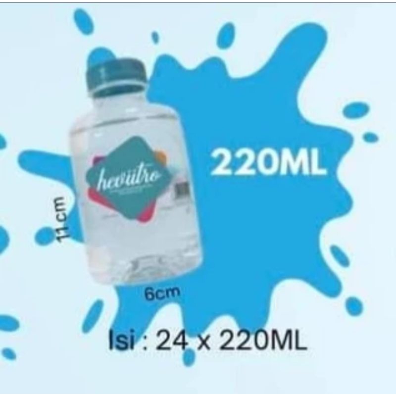 Jual HEVIITRO AIR DEMINERAL BOTOL 220ML | Shopee Indonesia