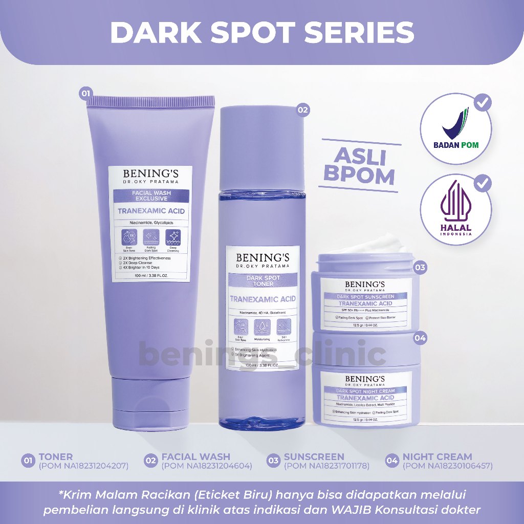 Jual Bening's Dark Spot Skincare I Menghilangkan Flek, Mencerahkan ...