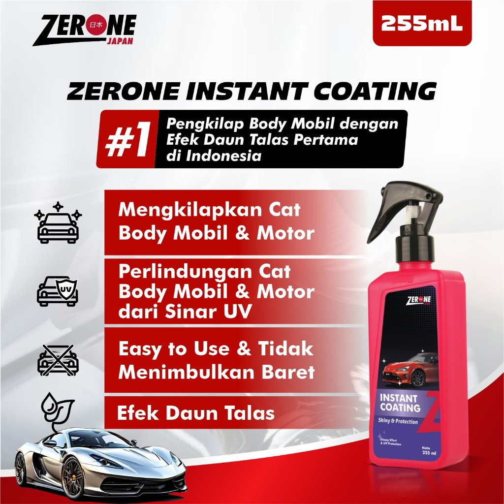 Jual Zerone Japan Instan Coating Pengkilap Body Mobil Efek Wet Look ...