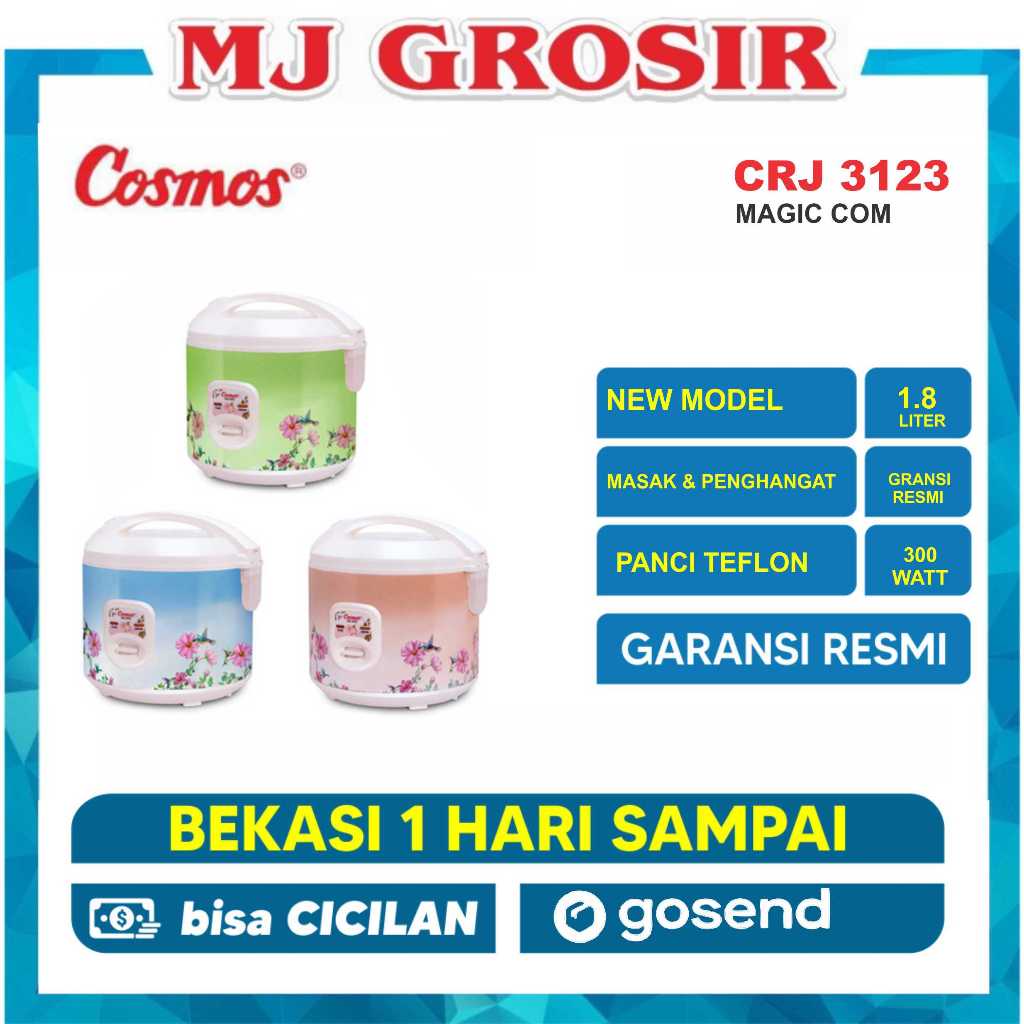 Jual MAGIC COM COSMOS CRJ 3123 PENANAK NASI SERBAGUNA 1.8 LITER ...