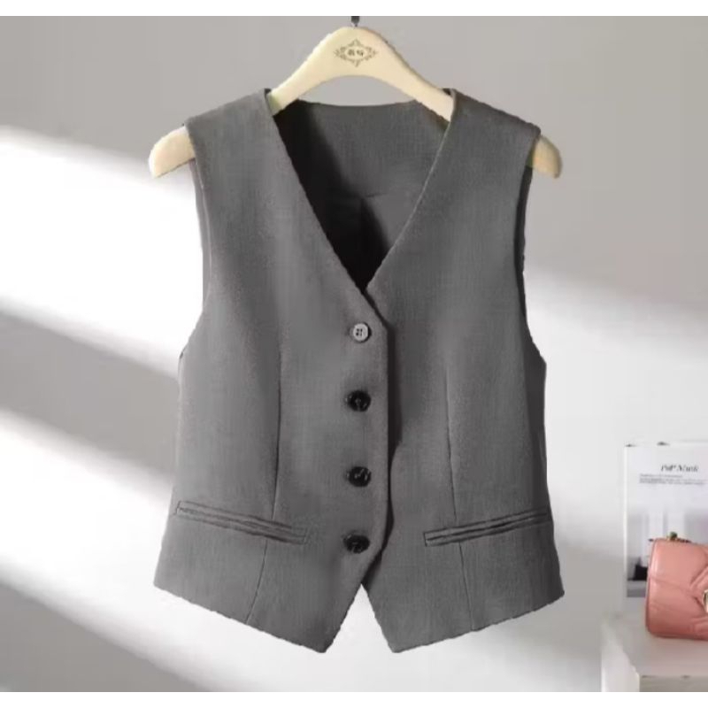Jual ( Diskon 50℅ ) Rompi Vest Blazer Pendek Wanita Stylise Korea ...