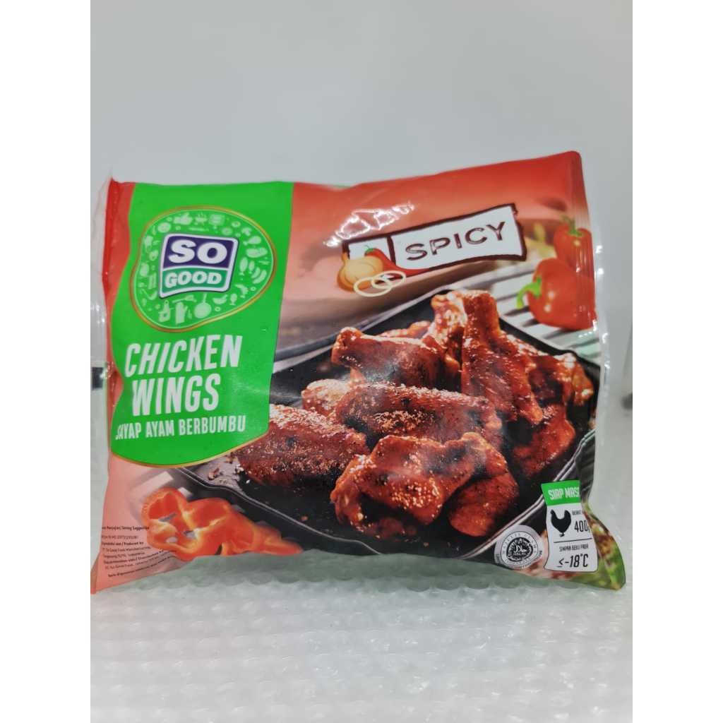 Jual SO GOOD CHICKEN WINGS SPICY 400g | Shopee Indonesia