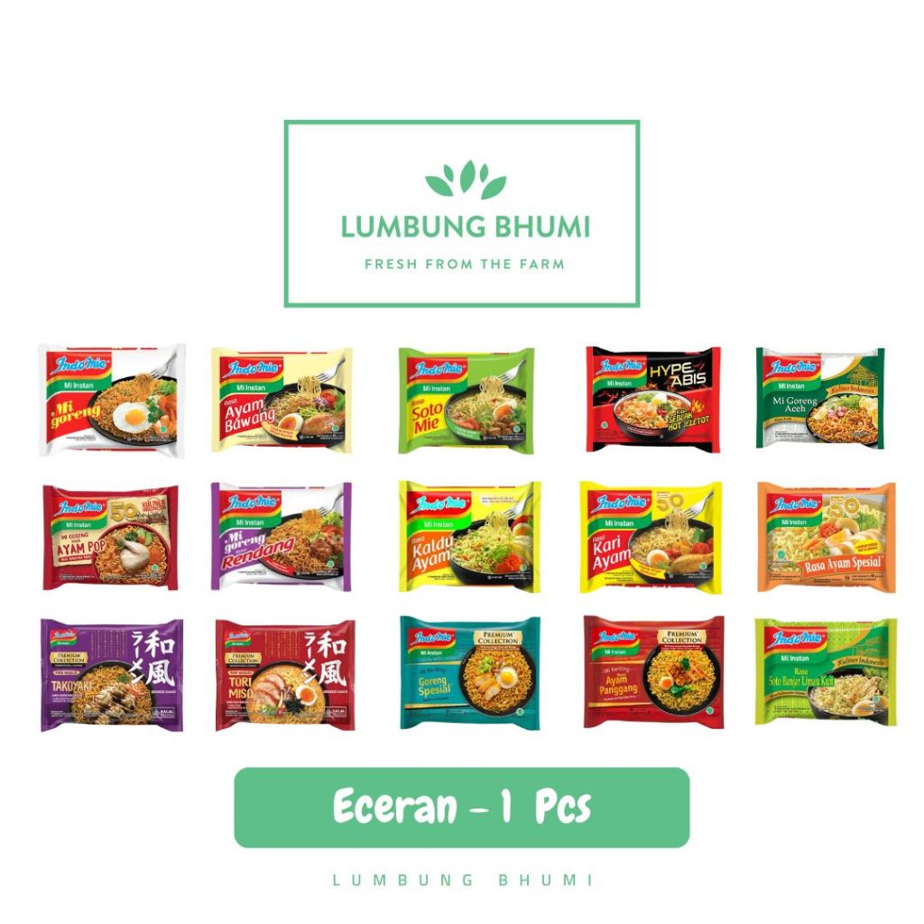 Jual INDOMIE Mi Rasa All Varian 1 Pcs - Lumbung Bhumi | Shopee Indonesia