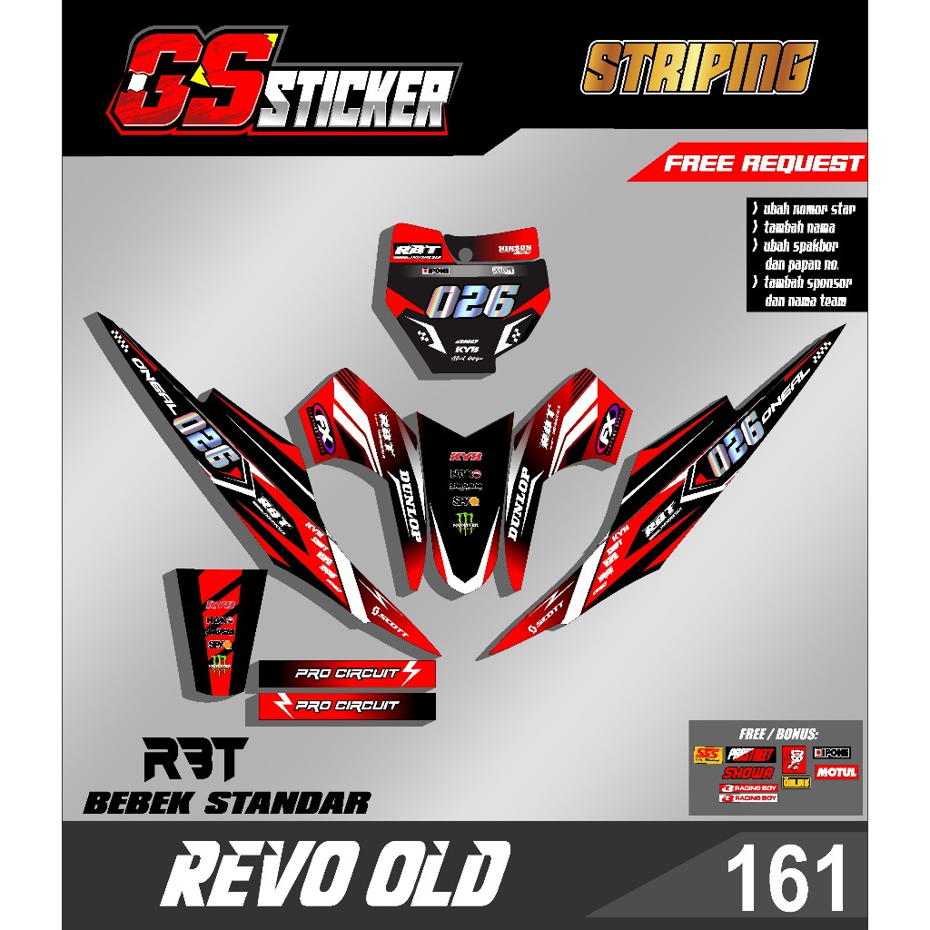 Jual STICKER STRIPING SEMI FULLBODY RBT REVO OLD RBT BEBEK MODIF ...