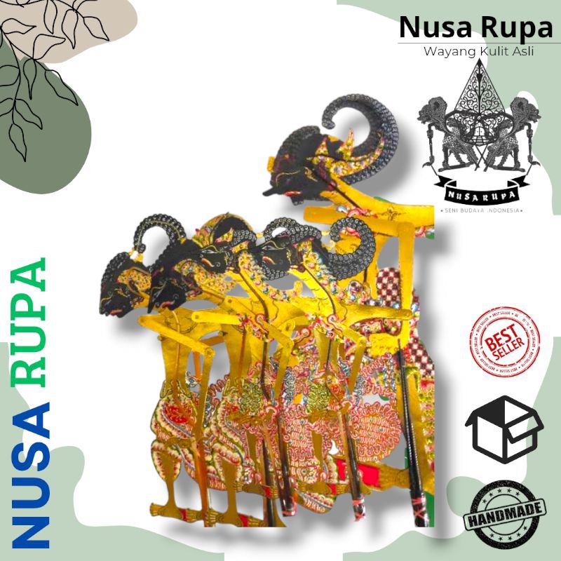 Jual Wayang Kulit Kerbau ASLI Pandawa Lima Alusan Spesial Ukuran Standar Dalang | Shopee Indonesia