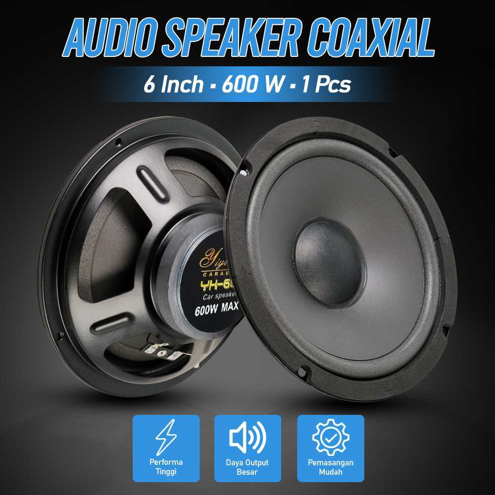 Jual Speaker Mobil Woofer Yiye Lang Audio Speaker Car Audio 6 Inch 600W ...