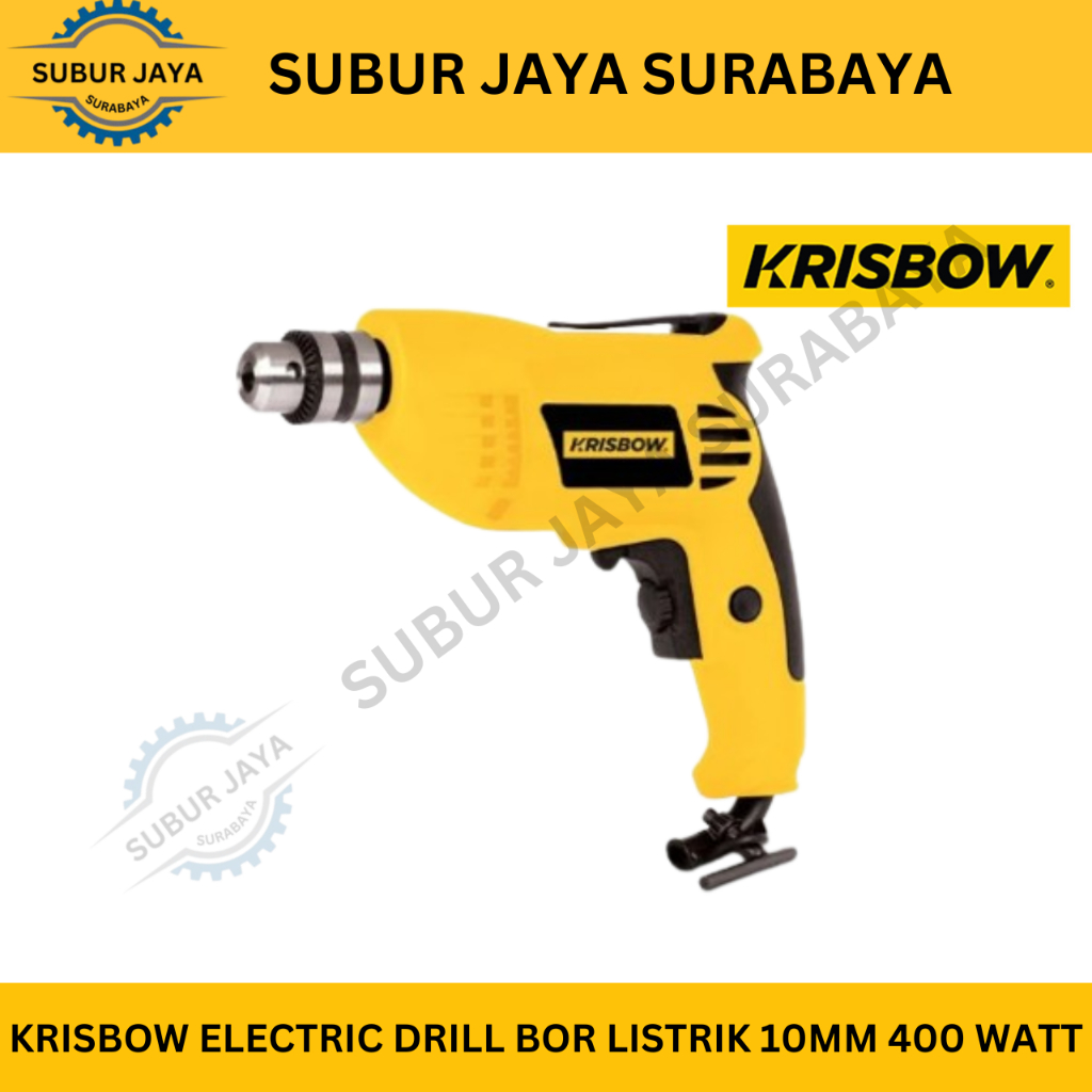 Jual KRISBOW ELECTIRC DRILL BOR LISTRIK 10MM 400 WATT | Shopee Indonesia