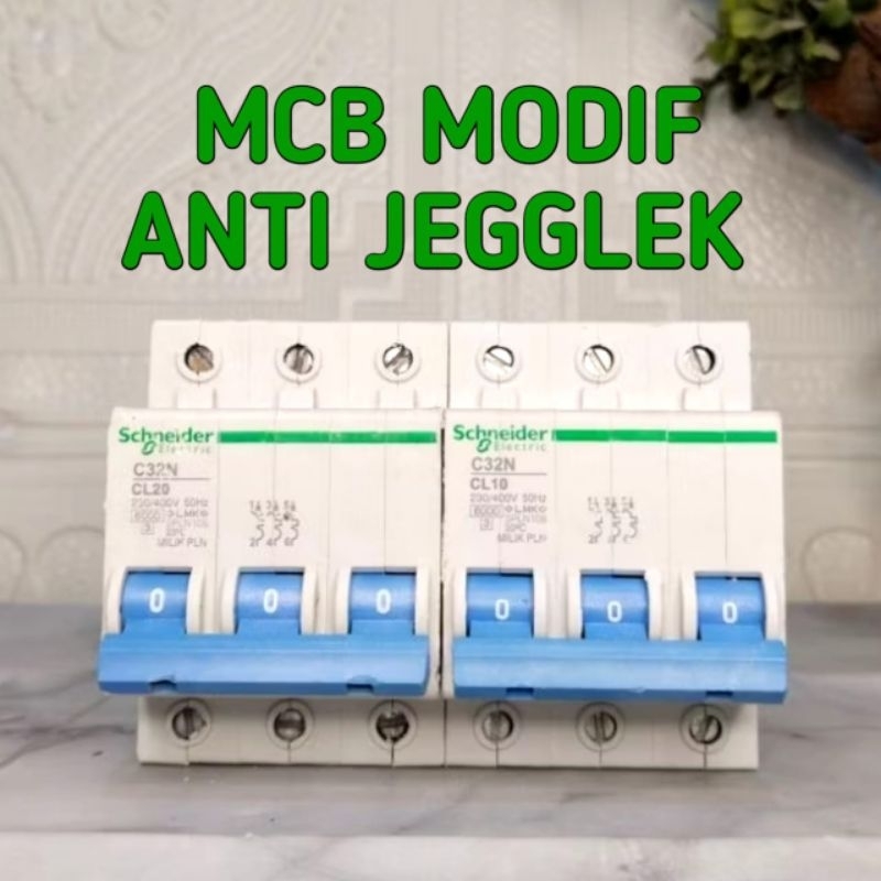 Jual MCB PLN SCHNEIDER 3P MODIF ANTI JEGGLEK | Shopee Indonesia