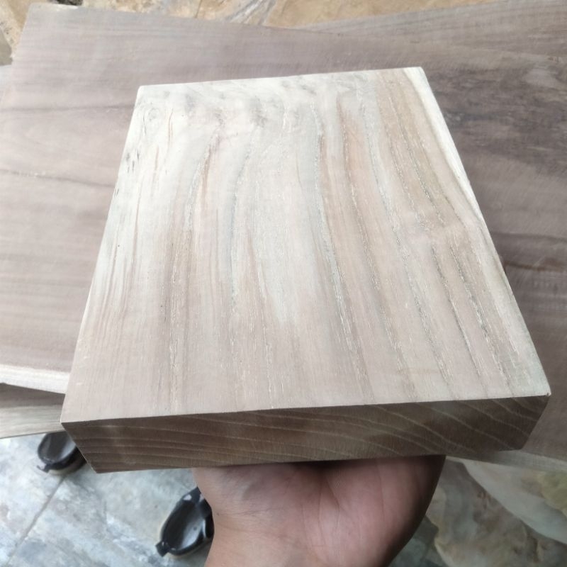 Jual PAPAN KAYU JATI PERHUTANI TEBAL UKURAN P20CM X L15CM X T 4CM ...