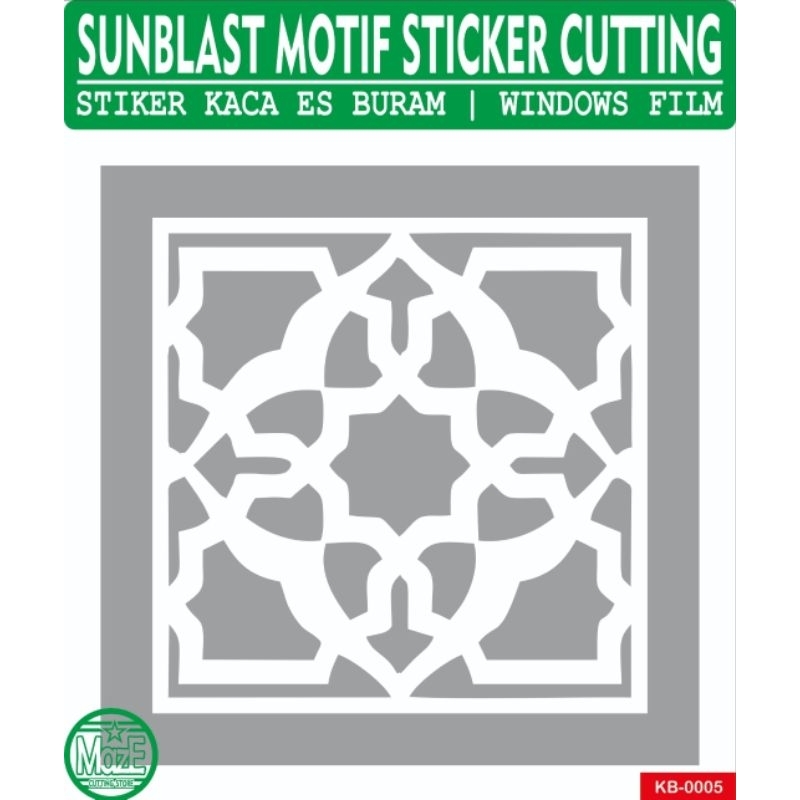 Jual Cutting Motif Sticker Sunblast KB-0005 Kaca Es Blur Buram Windows ...
