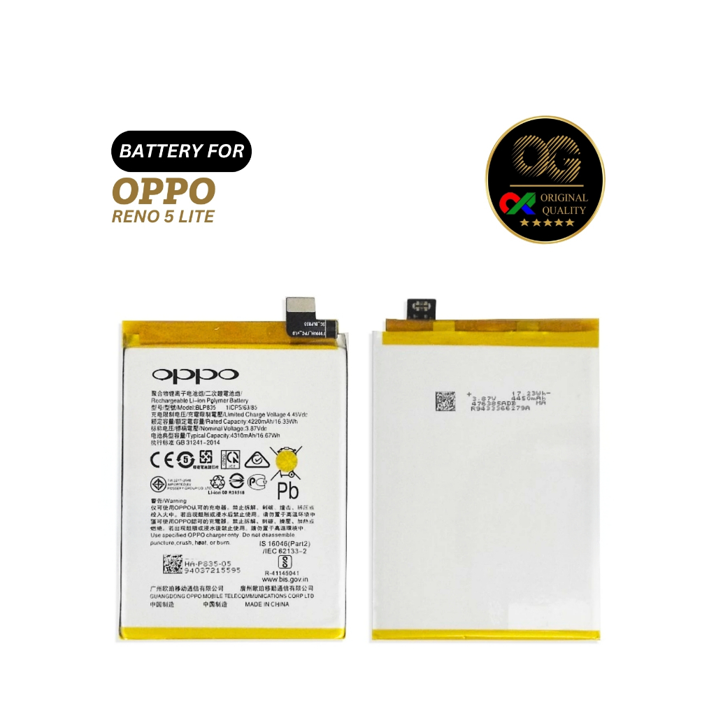 Jual BATERAI / BATTERY / BATRE OPPO RENO 5 LITE BLP-835 ORI | Shopee ...