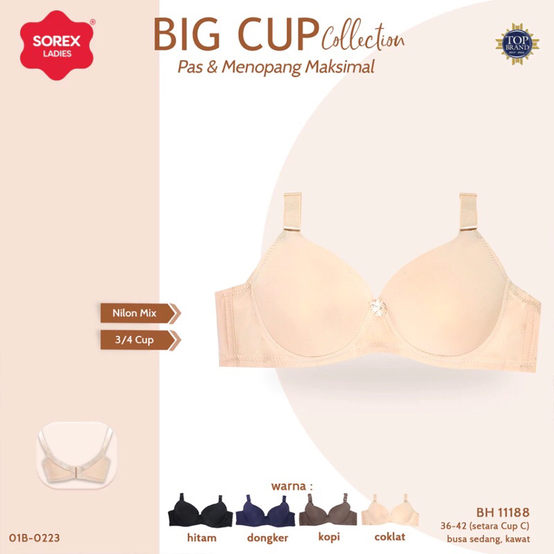 Jual Sorex - BH/Bra Sorex Big Cup 11188 (Bahan Nilon Mix, Pakai Kawat ...
