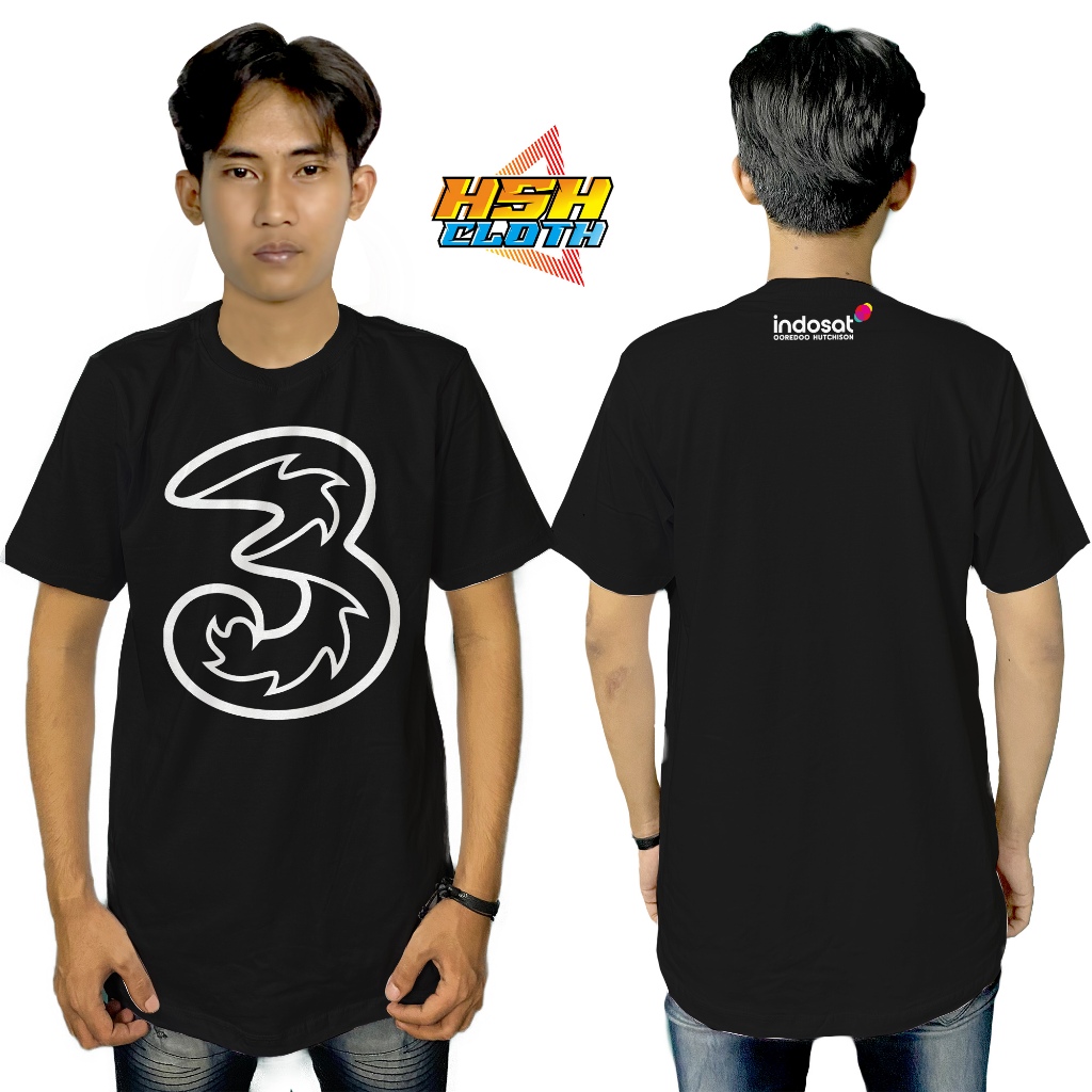 Jual Baju Kaos Distro Tri 3 indosat Ooredoo Hutchison Perusahaan Bisa ...