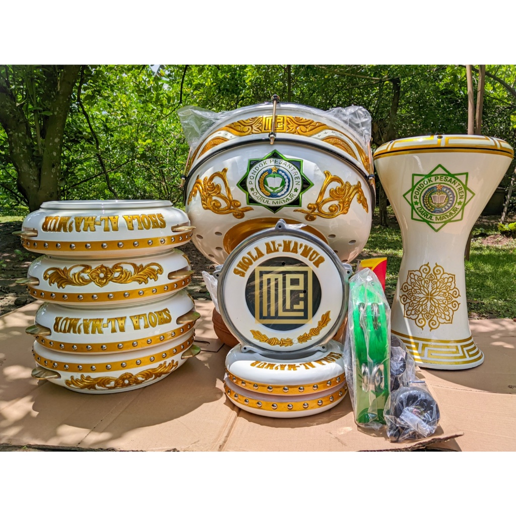 Jual Alat hadroh alat rebana alat qosidah alat banjari fullset 1 set ...