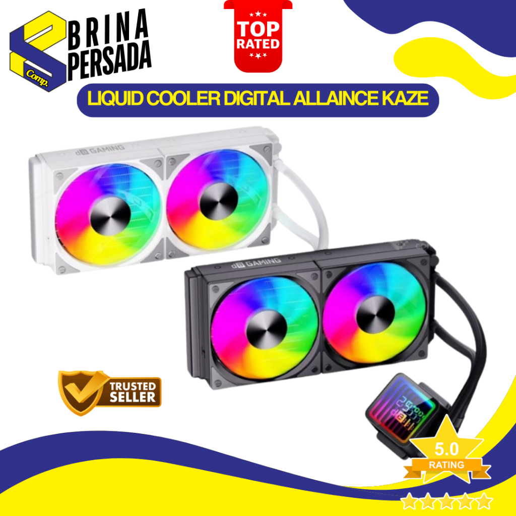 Jual Liquid Cooler Digital Allaince Kaze KS240 ARGB Water Cooling AIO 240 ARGB Digital LED ...