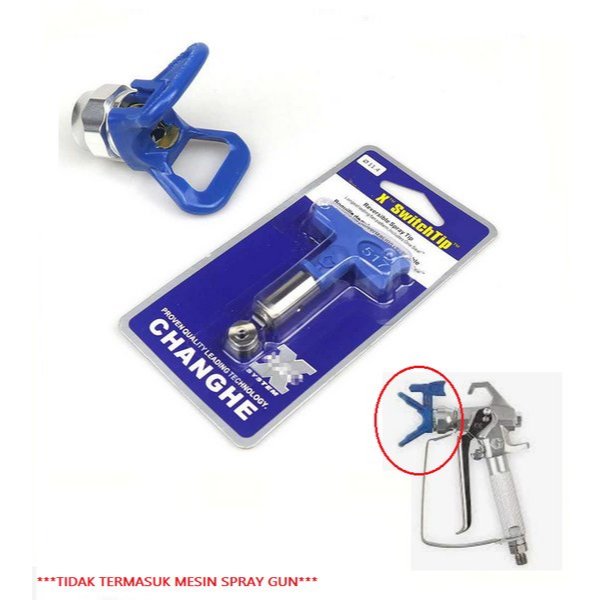 Jual Spray Gun Switch Tip Nozzle Airless Set Cat Airbrush Paint Mata ...