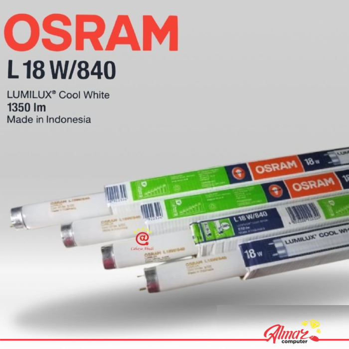 Jual OSRAM Lampu TL T8 18W Lumilux Cool White / TL Lumilux 18 Watt 840 ...