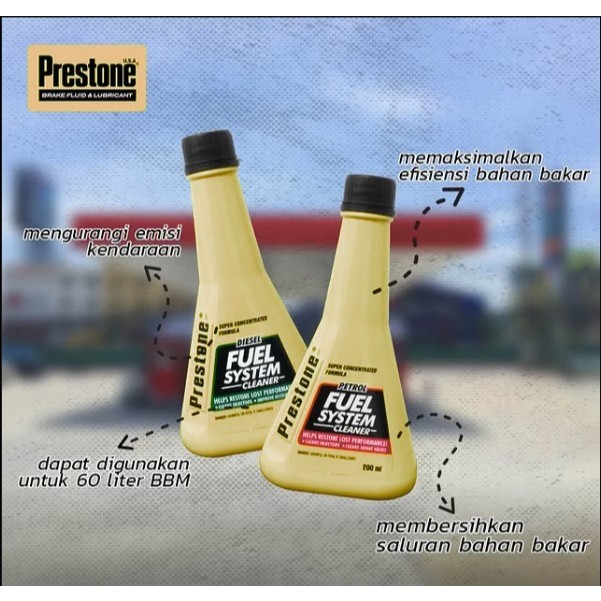 Jual Prestone Fuel System Cleaner Petrol Diesel Treatment 200 mL ...