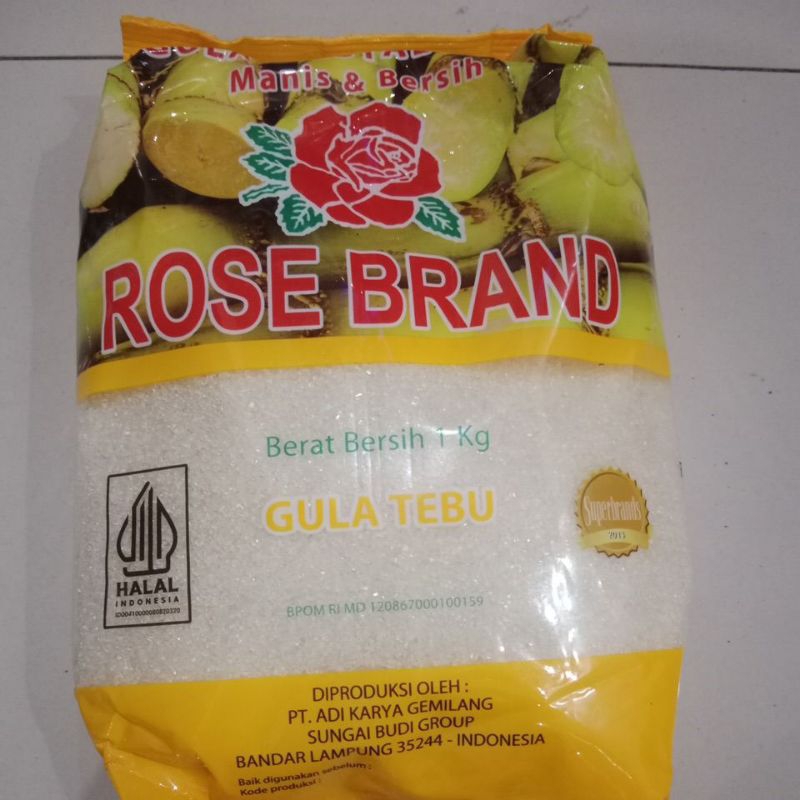 Jual Halal Indonesia Rose Brand Gula Tebu Berat Bersih 1 Kg | Shopee ...