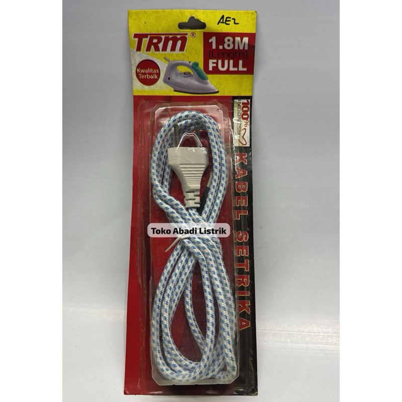 Jual TRM Kabel Setrika Iron Cord Kepala Gepeng Isi Kabel 2 Wire Panjang ...