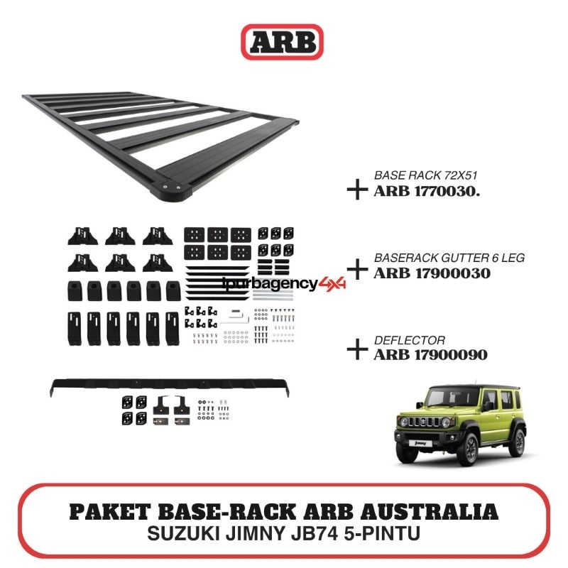 Jual PAKET BASE RACK ARB AUSTRALIA: SUZUKI JIMNY JB74 5 PINTU | Shopee ...