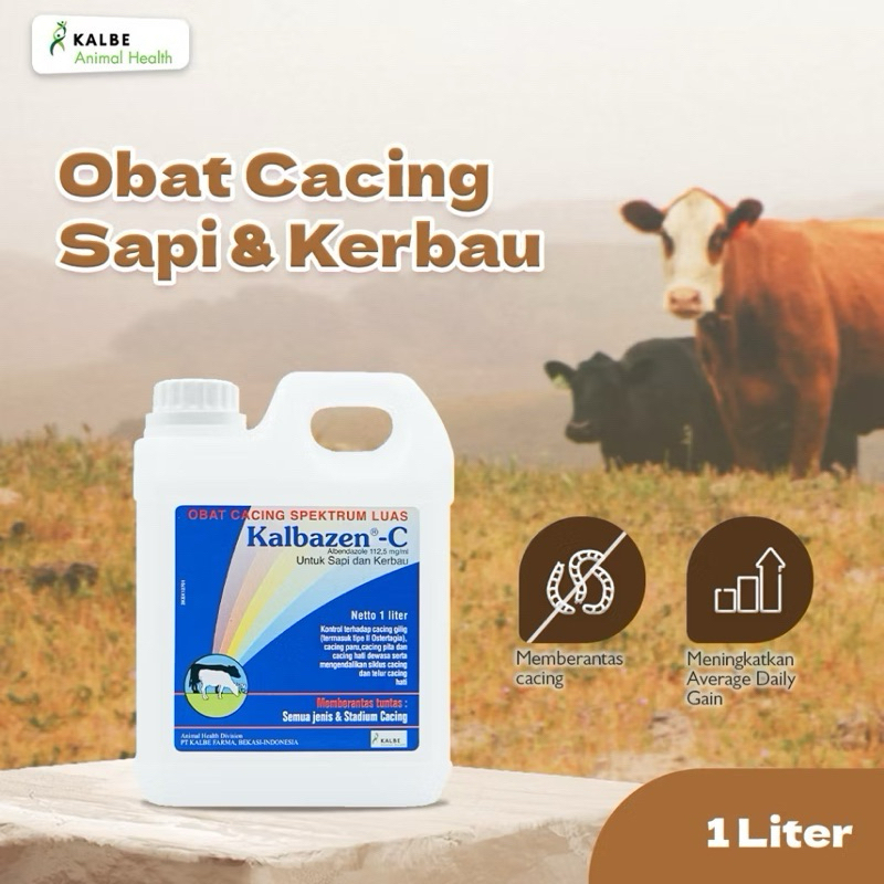 Jual Kalbazen-C 1 Lt - Obat Cacing untuk Sapi & Kerbau [ORIGINAL ...