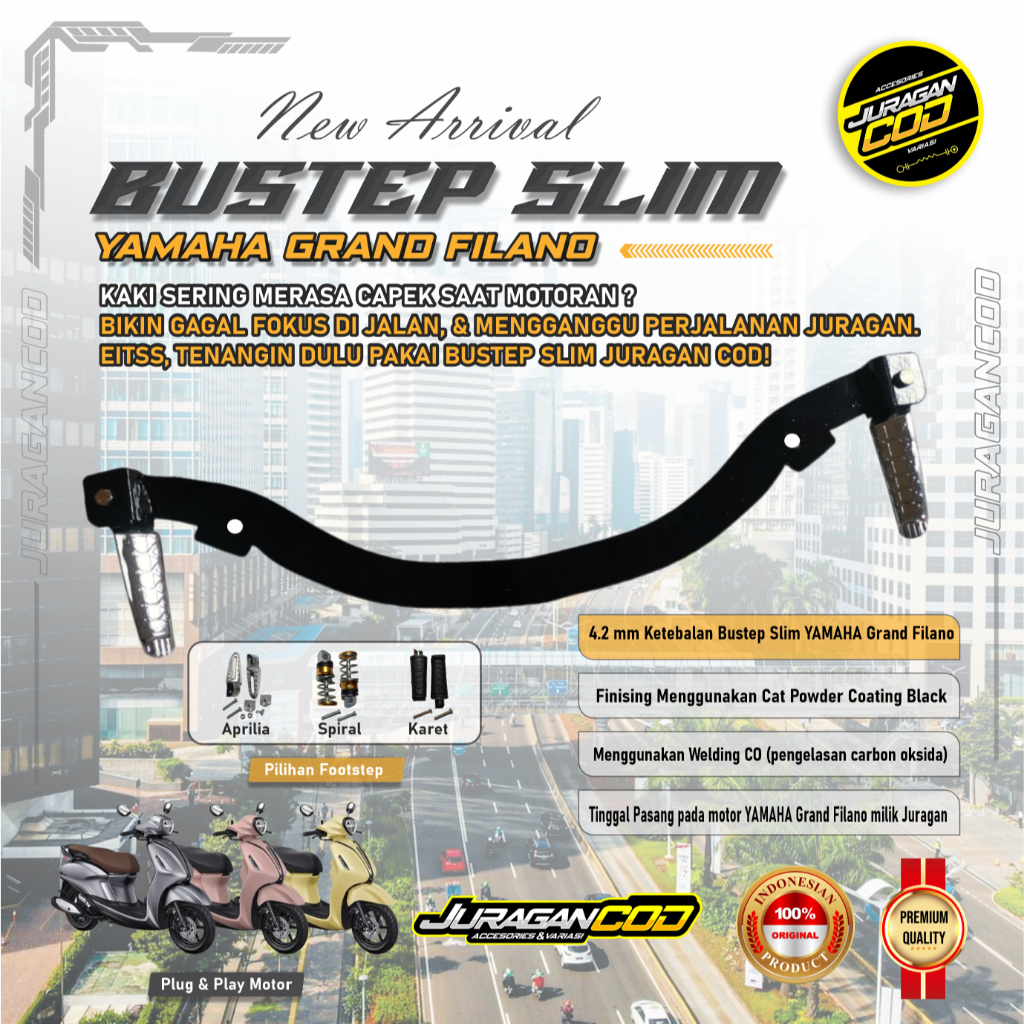 Jual Footstep Motor Pijakan kaki Yamaha Grand Filano Connected hybrid ...