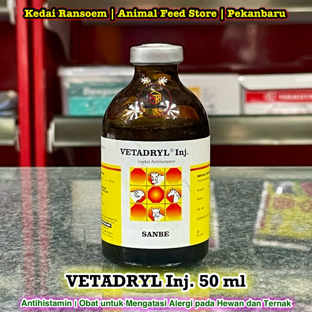 Jual Vetadryl Inj 50 ml Antihistamin - Obat Anti Alergi untuk Hewan dan ...