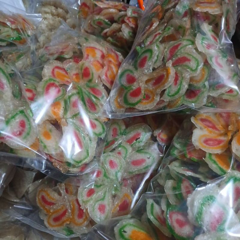 Jual [TER ENAK & TERMURAH]Kerupuk cacauan bentuk bunga pisang unik asli ...