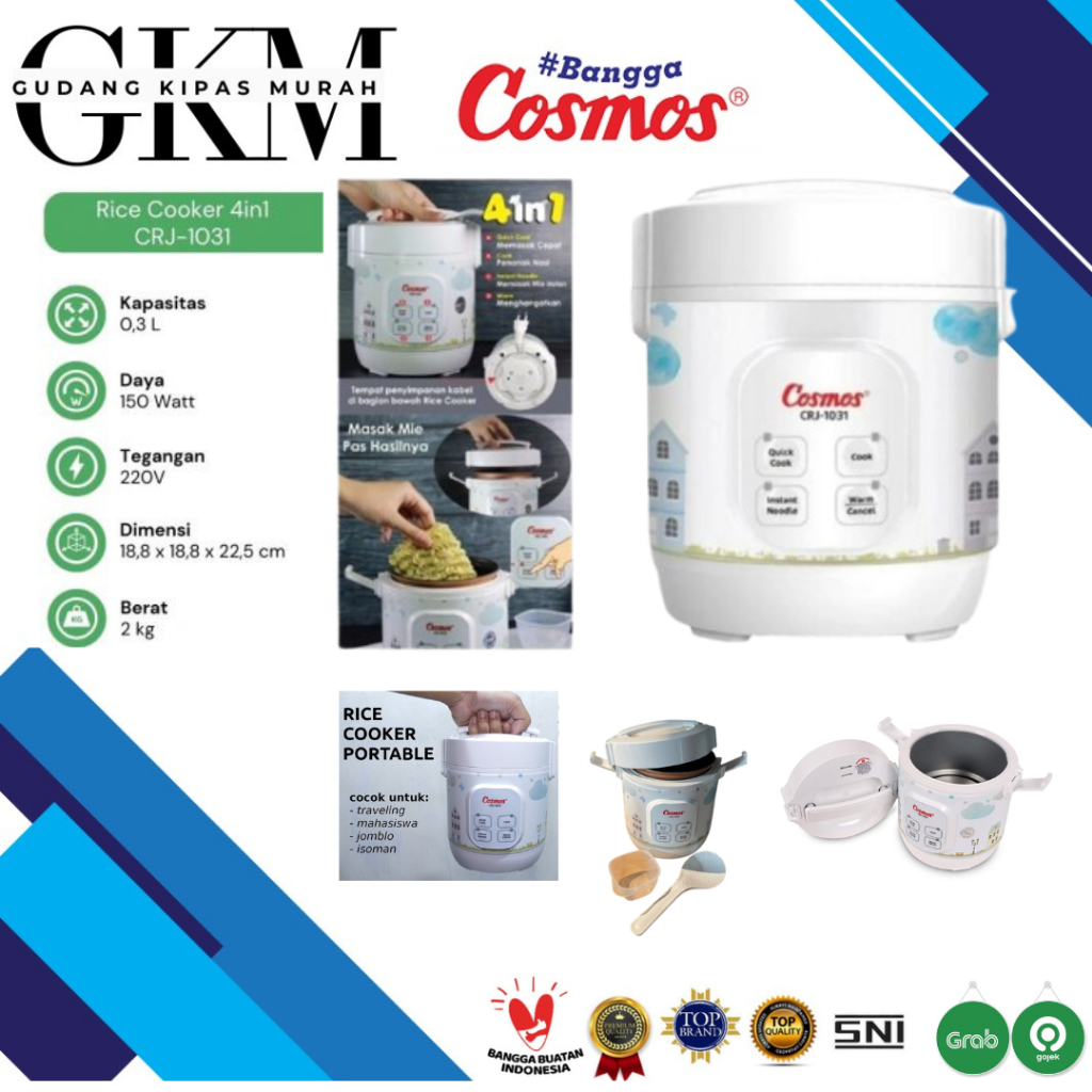 Jual Cosmos digital rice cooker mini 4in1 magic com 0.3ltr travel crj ...