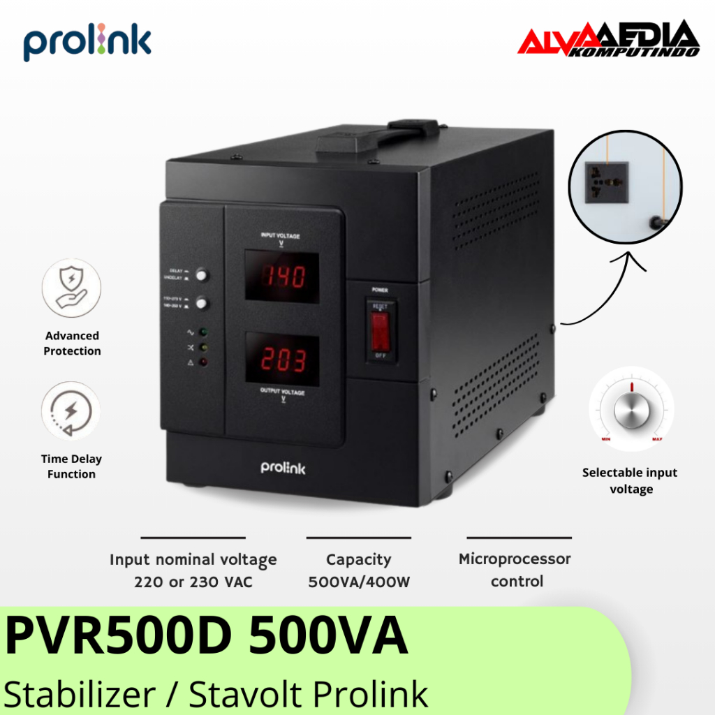 Jual STABILIZER - STAVOLT PROLINK PVR500D 500VA, PVR1000D 1000VA ...