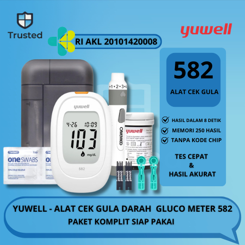 Jual YUWELL - Alat Cek Gula Darah SIAP PAKAI Gluco Meter 582 | Blood Glucose Monitoring Ready to ...