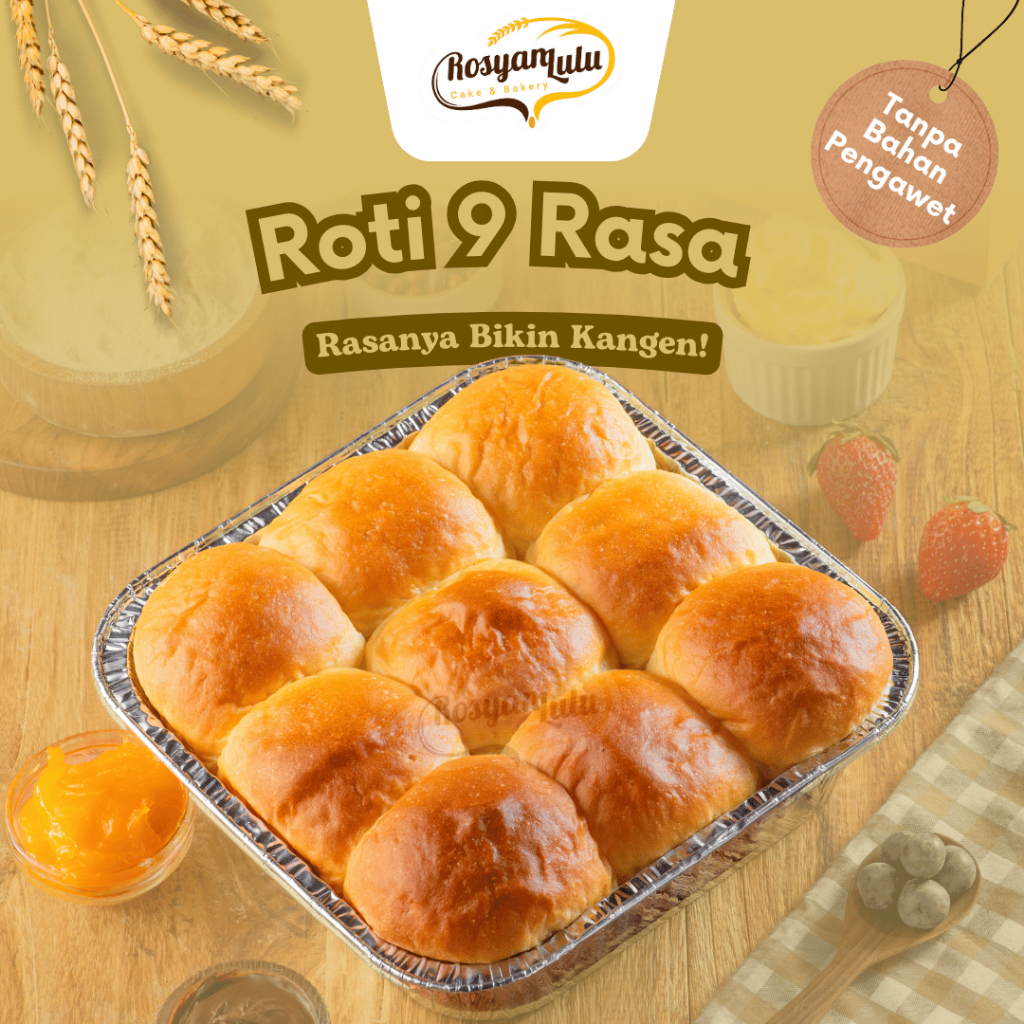 Jual Roti 9 Rasa Rosyan Bakery Berbagai Varian Isian Lembut Halus Enak ...